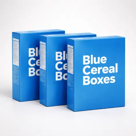 Blue Cereal Boxes