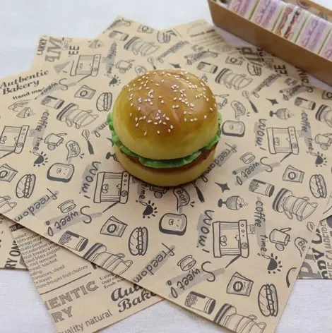 Custom Burger Wrapping Paper with Logo - BoxesGen