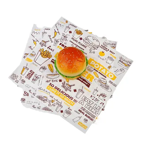 Custom Burger Wrapping Paper with Logo - BoxesGen