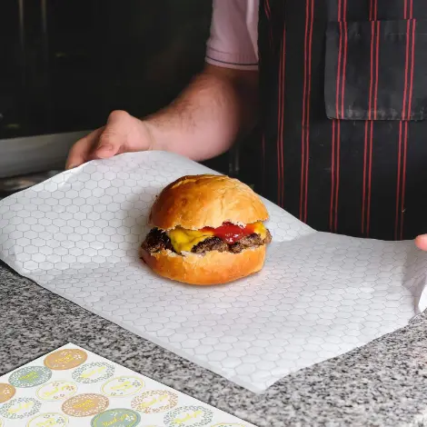 Custom Burger Wrapping Paper with Logo - BoxesGen